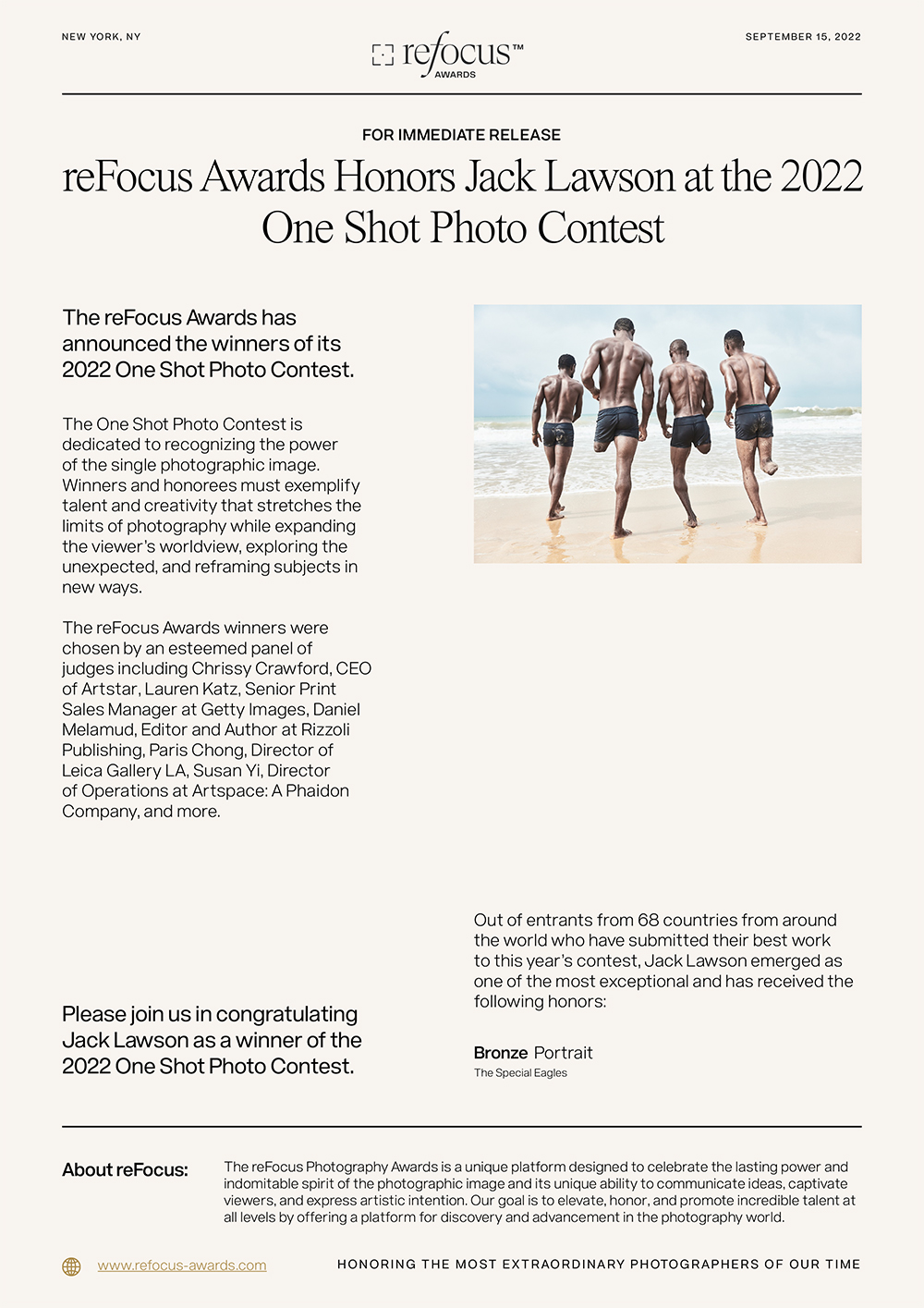 Horton-Stephens - reFOCUS Bronze Award